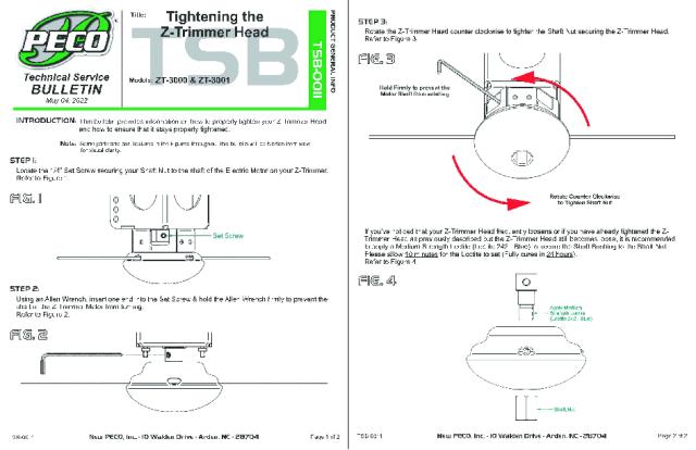 Tightening the Z-Trimmer Head | PECO Lawnvac